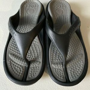 CROCS | Shoes | Crocs Athens Unisex Flip Flops Blacksmoke | Poshmark